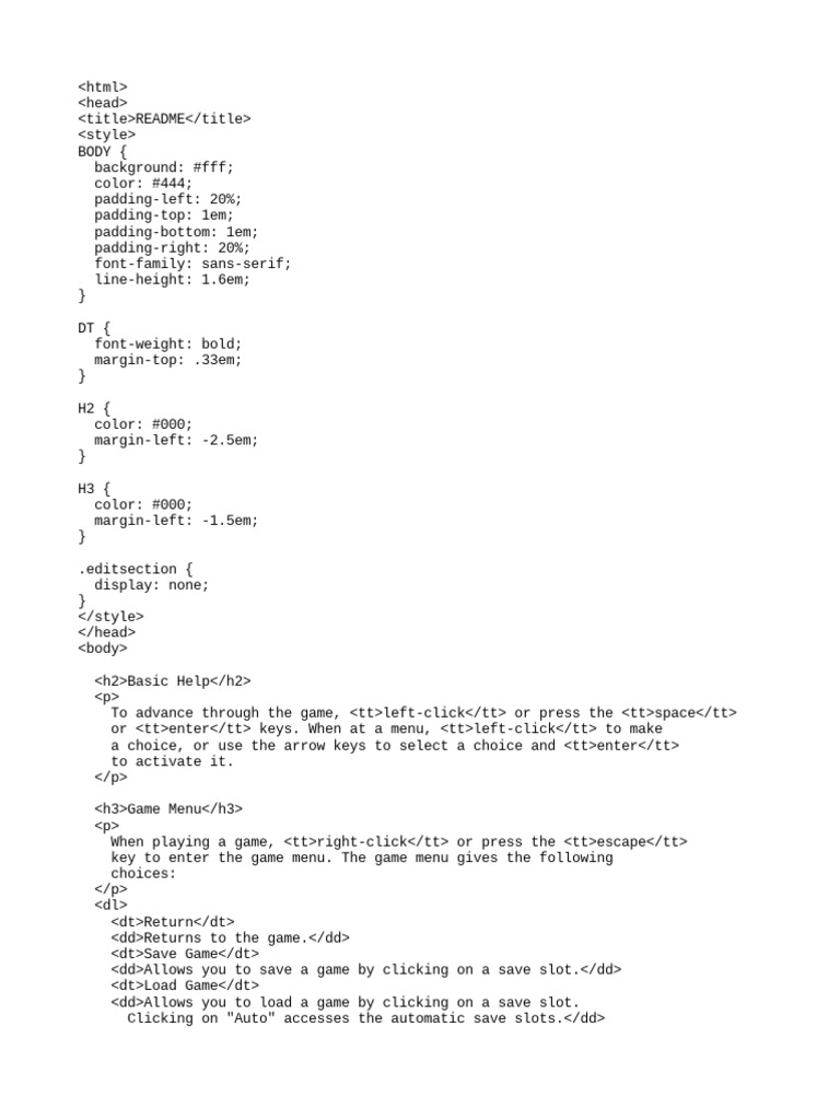 README | PDF | Menu (Computing) | Screenshot