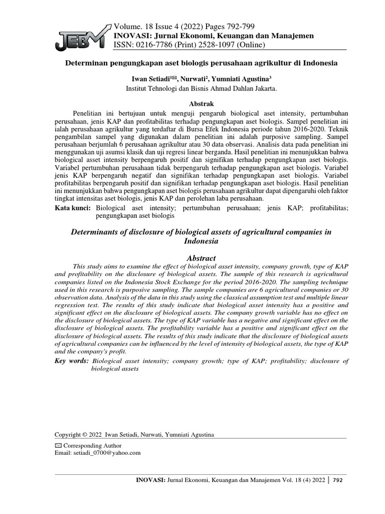 Setiadi Et Al, 2022 Inovasi | PDF