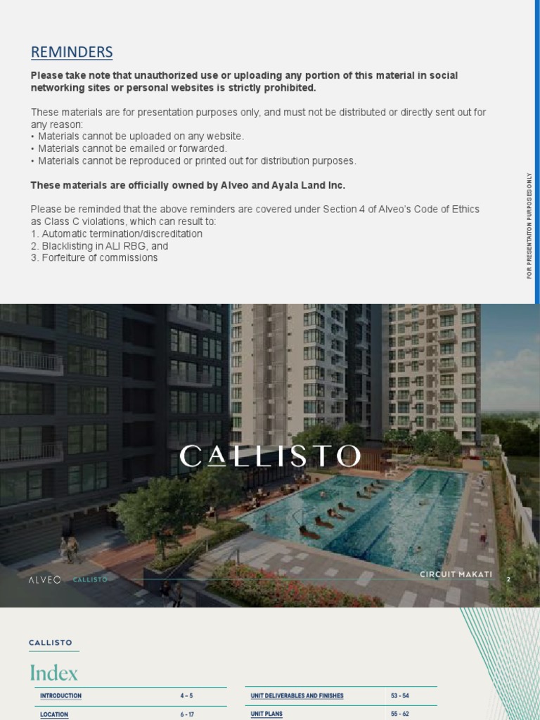 CALLISTO 2021 Small Full Presentation | PDF | Makati | Home