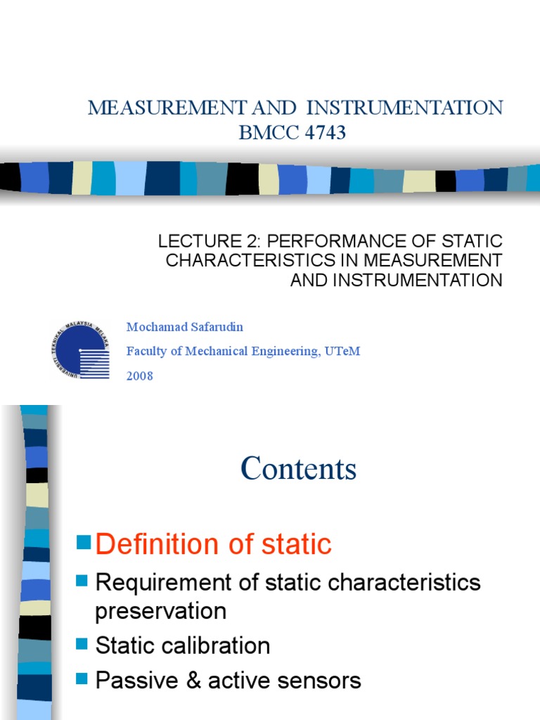 Lecture 2 | PDF | Accuracy And Precision | Sensor