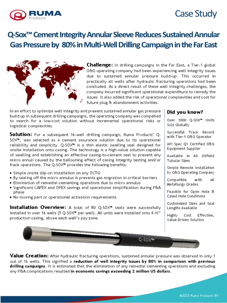 Ruma Products Case Study Q Sox 1678096037 | PDF | Oil Well | Casing ...