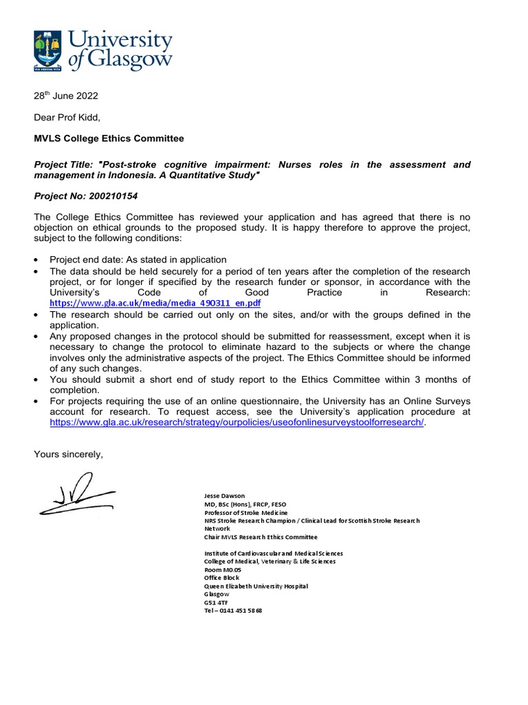 Ethic letter - Arina Nurfianti | PDF | Institutional Review Board ...