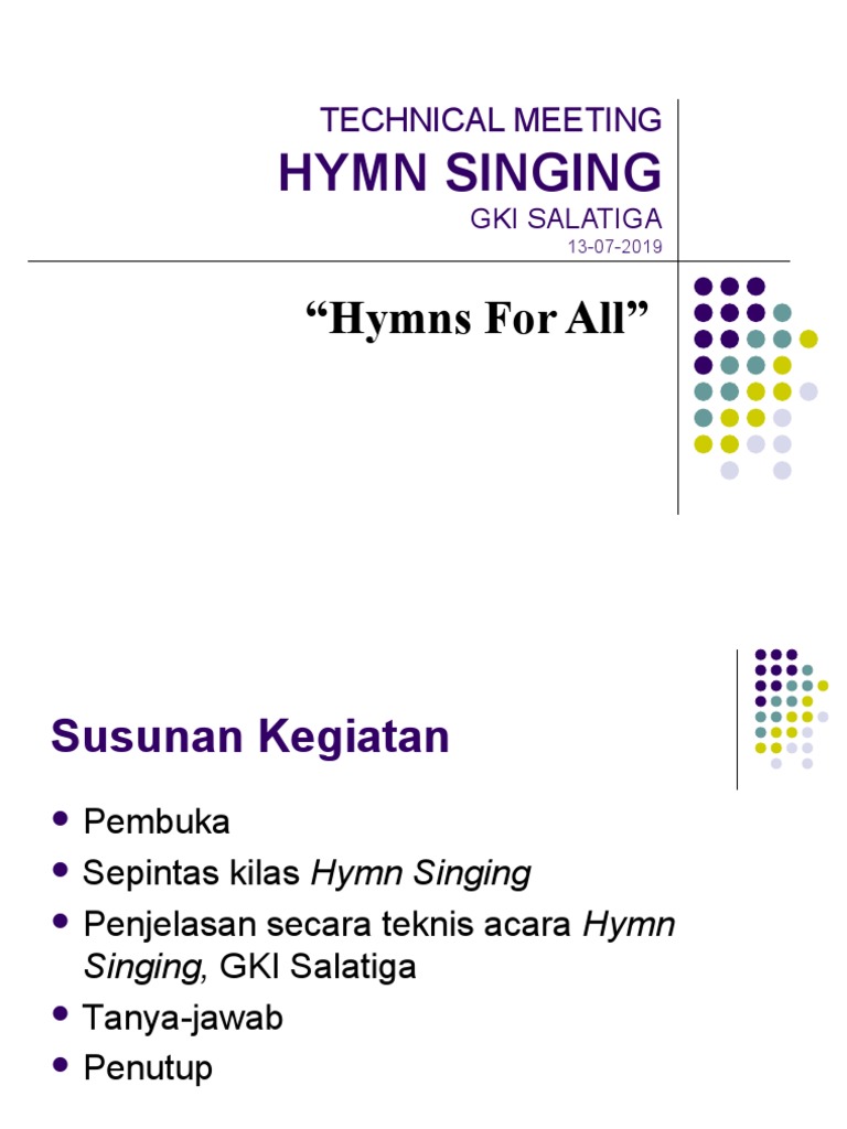 Hymn Singing: "Hymns For All" | PDF