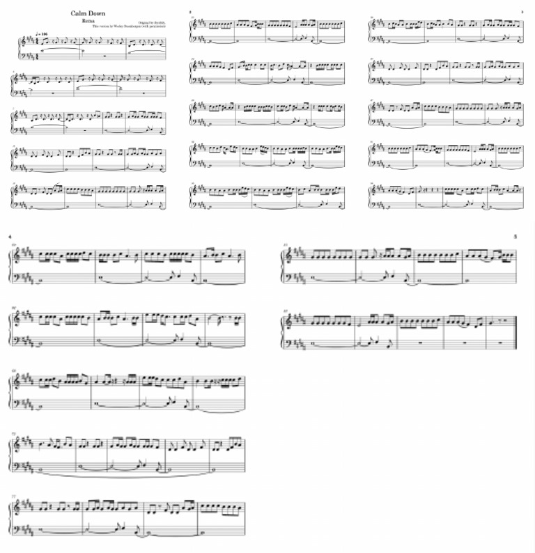 Calm Down Sheet Music | PDF