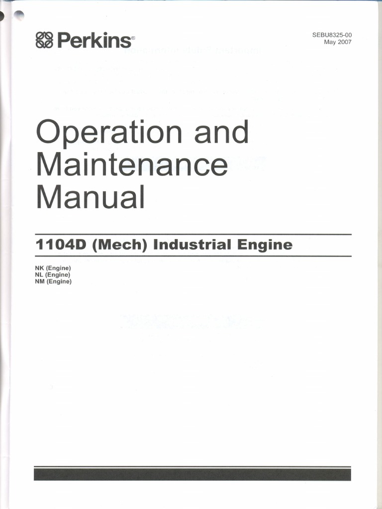 Operation and maitenance manual 1100D series ч1 | PDF