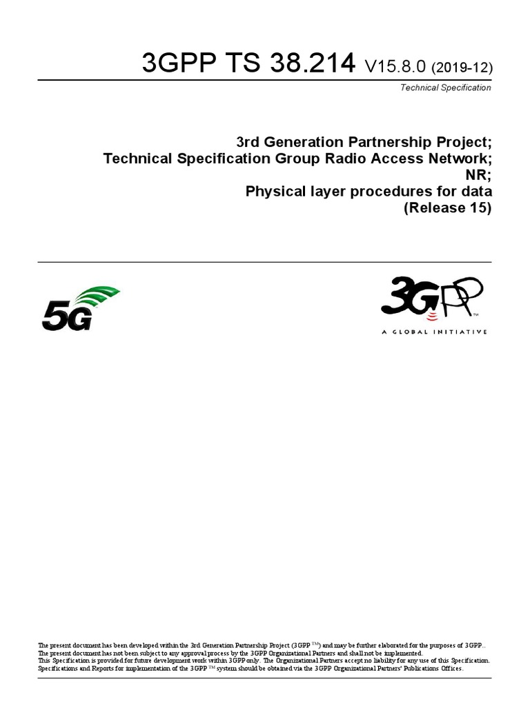 3GPP TS 38.214 | PDF | Modulation | Computing