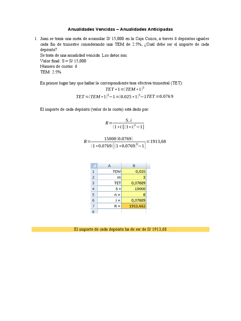 Anualidades | PDF | Economias | Dinero