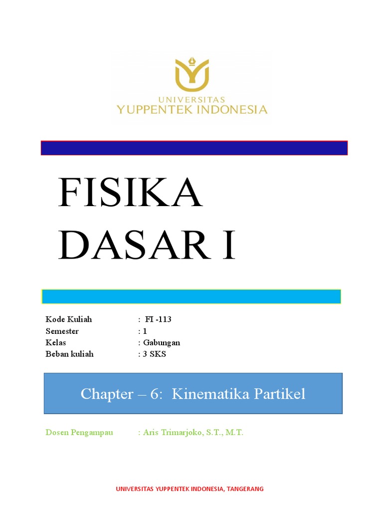 Kinematika Partikel dalam Fisika Dasar | PDF