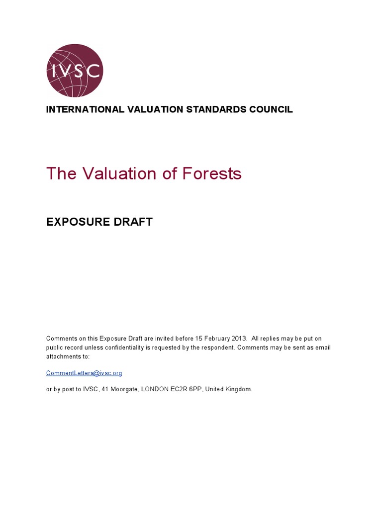 Forestry-TIP-Exposure-Draft | PDF | Discounted Cash Flow | Valuation ...