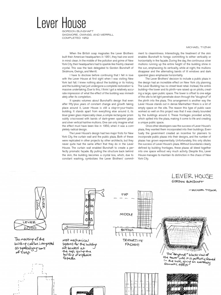 Lever House: A NYC Architectural Icon | PDF