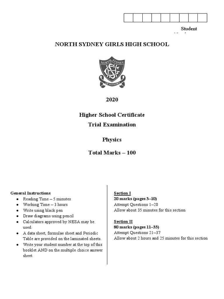 Physics Trial Exam | PDF | Electronvolt | Force