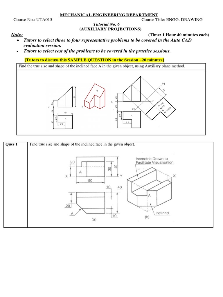 Tutorial 6-Auxiliary Projections | PDF