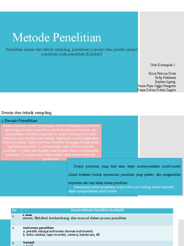 Dasmet (Metode Penelitian Desain, Teknik Sampling Populasi Sampel) | PDF