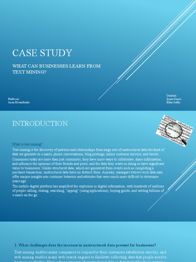 Case Study Text Mining | PDF | Information | Business
