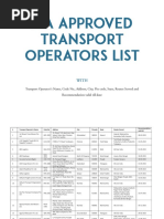 Transport List | PDF | Cargo | Logistics