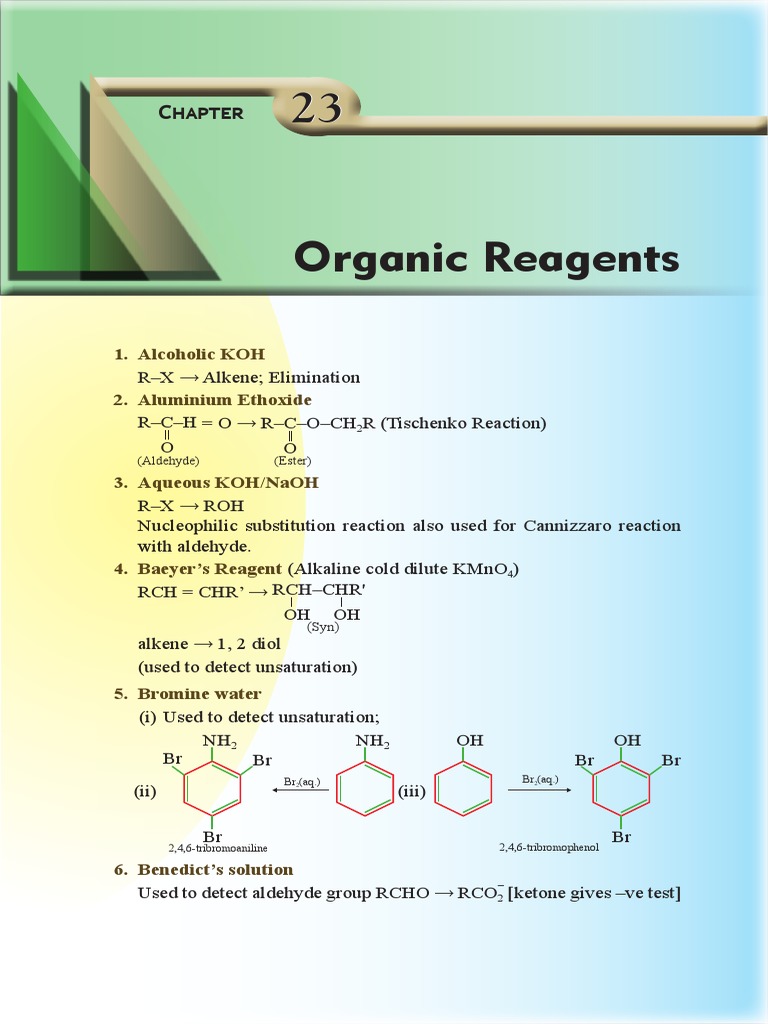 Organic Reagents: 1. Alcoholic KOH 2. Aluminium Ethoxide | Download ...