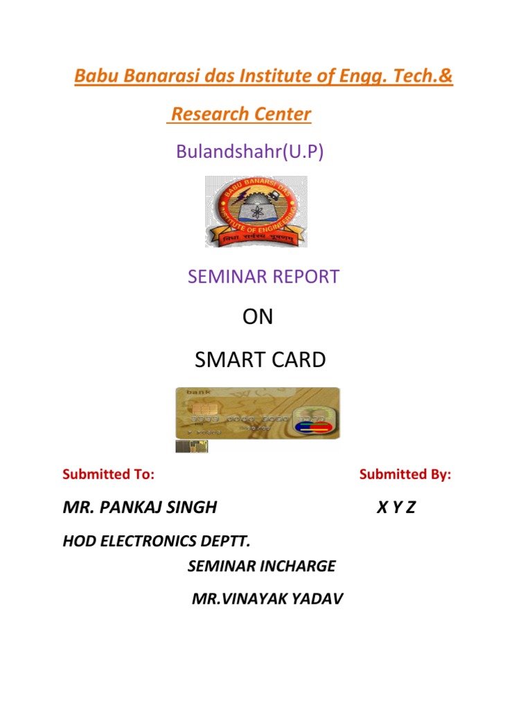 Smart Card Seminar Report 2024 | PDF | Smart Card | Emv
