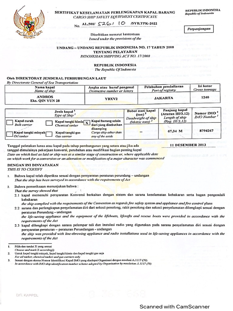 Equipment LCT. ANDROS | PDF