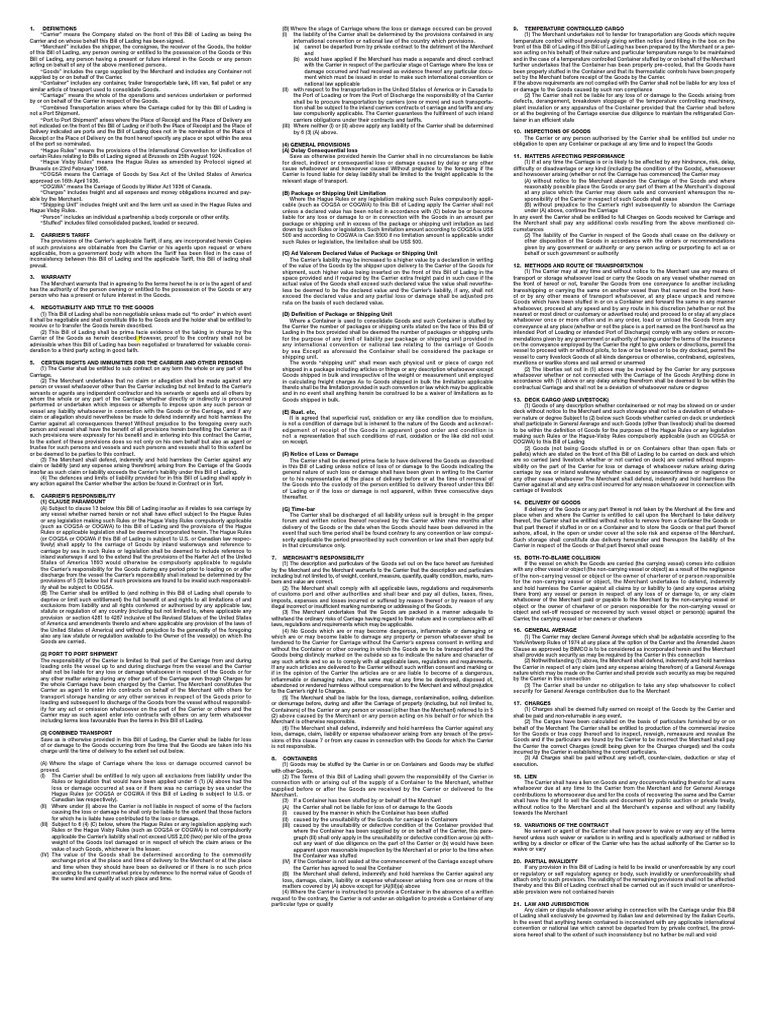 TTTTT | Download Free PDF | Indemnity | Bill Of Lading