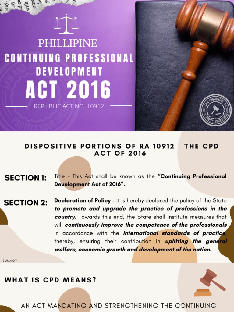 CPD 2016 Law-RA 10912 | PDF | Professional Development | Profession