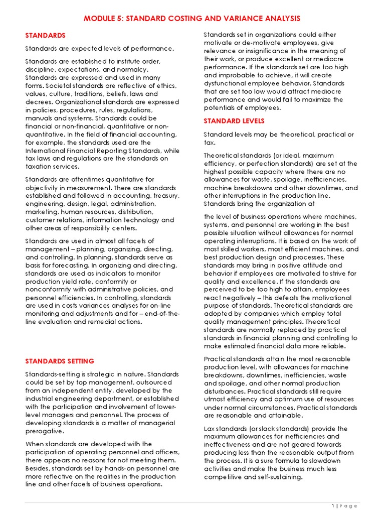 Module 5 MAC | PDF | Labour Economics | Variance