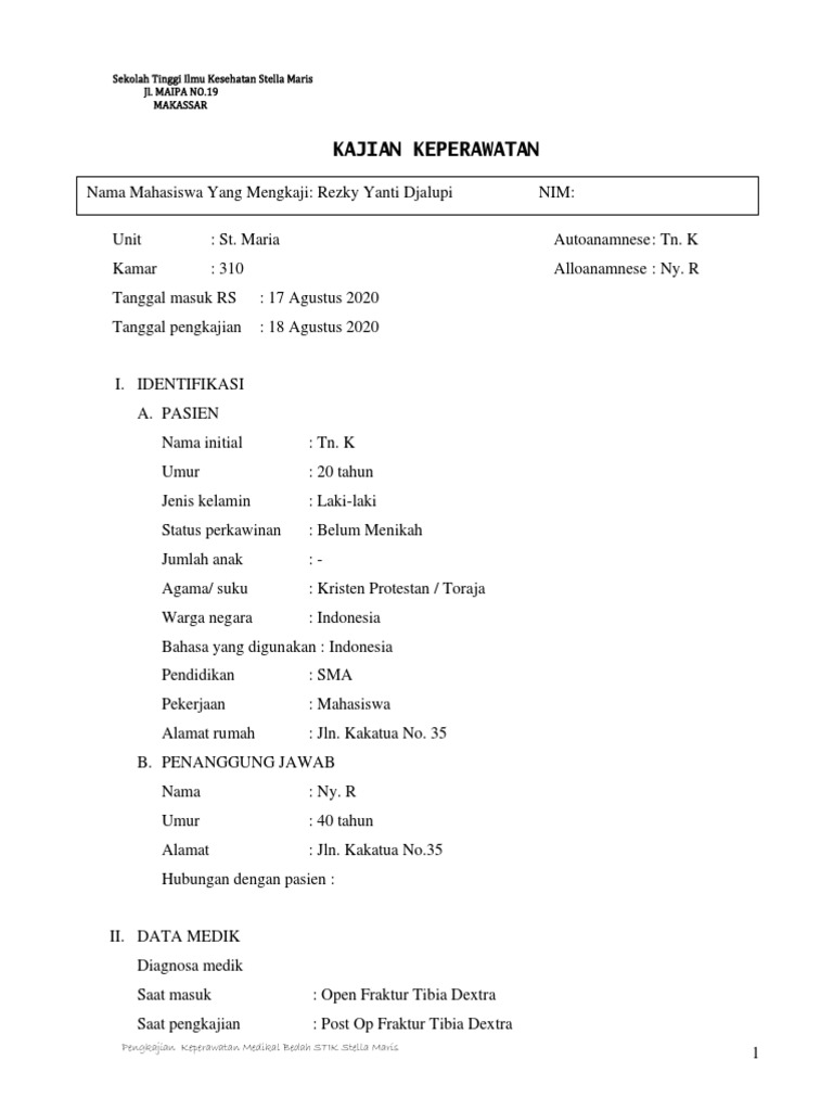 AsKep Fraktur Tibia | PDF