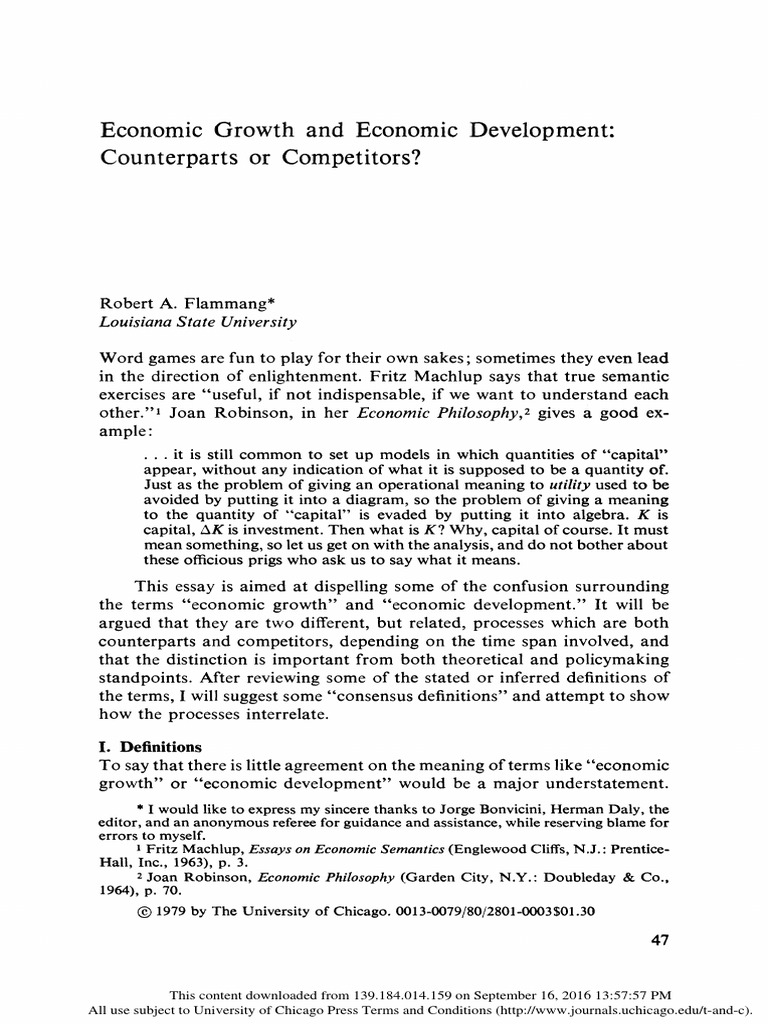 Distinguishing Growth from Development | PDF | Economic Growth | Resource