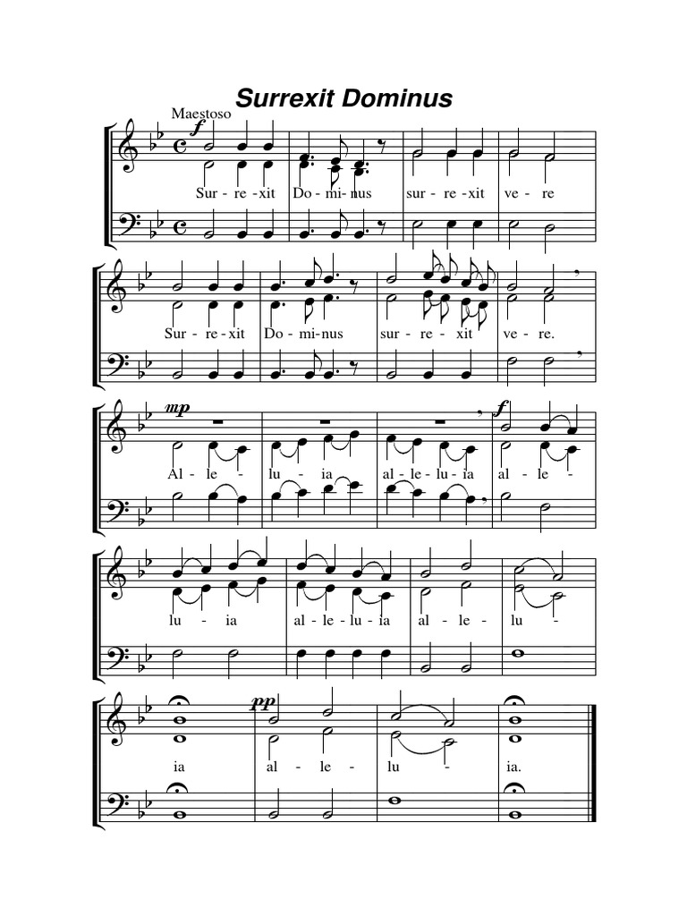 Surrexit Dominus: Maestoso | PDF