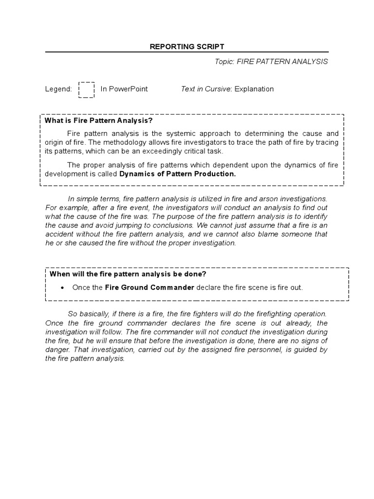 Reporting Script Fire Pattern Analysis | PDF | Fires