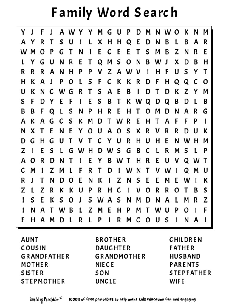 Family Word Search | PDF