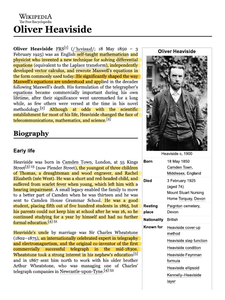 Oliver Heaviside | PDF