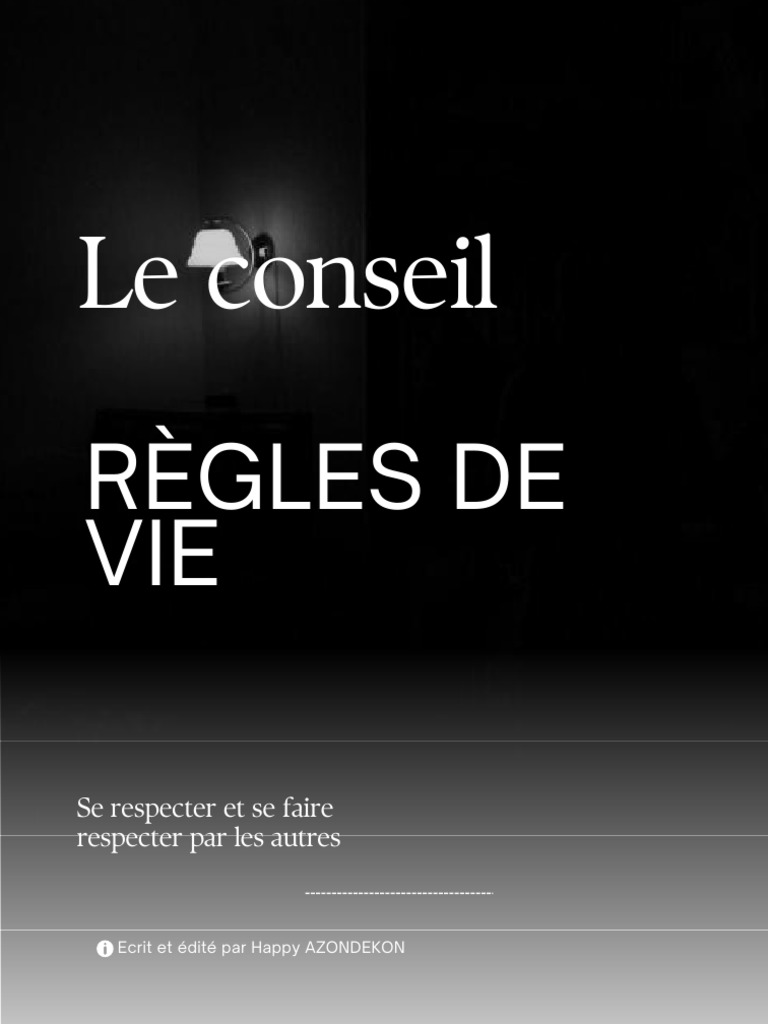 Règles de Vie et Respect Personnel | PDF