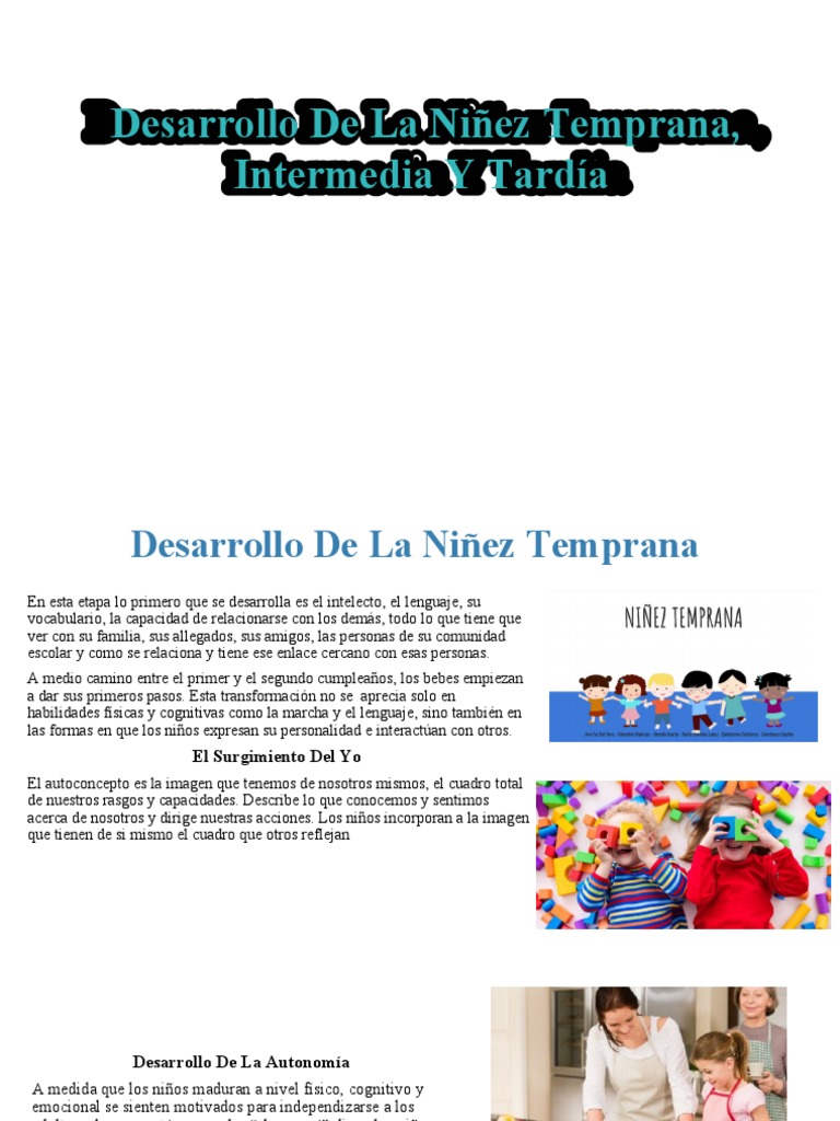 Desarrollo de La Niñez Temprana, Intermedia Y Tardía | PDF | Infancia ...