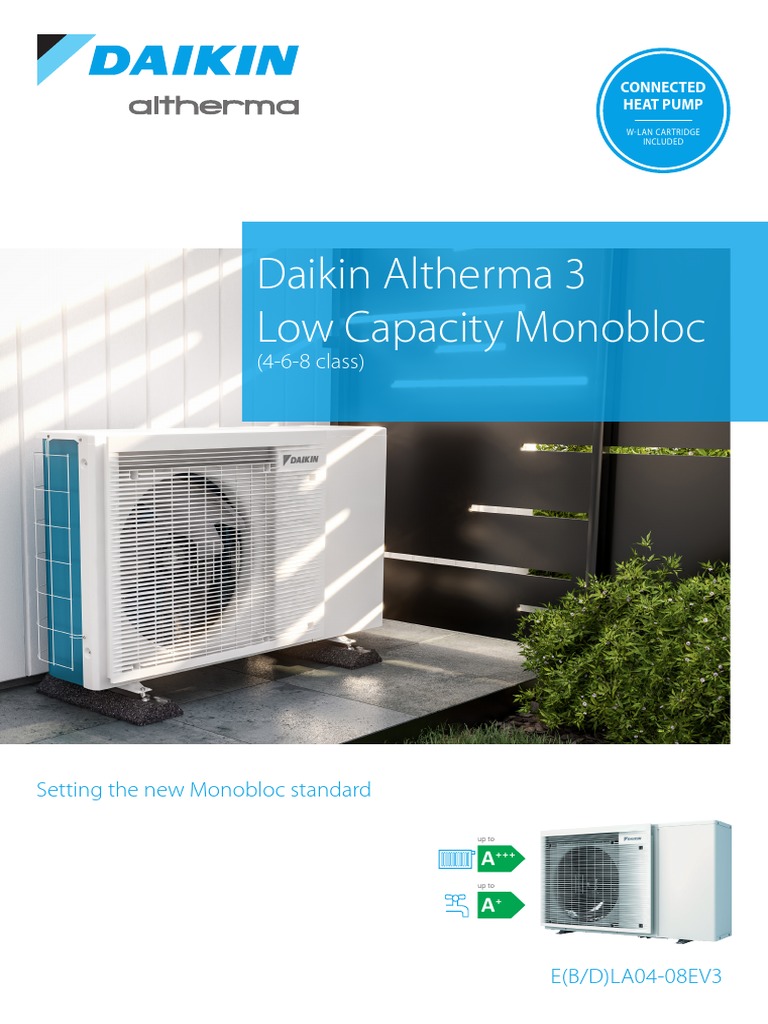 Daikin Altherma 3 Low Capacity Monobloc - 764 | PDF | Heat Pump ...