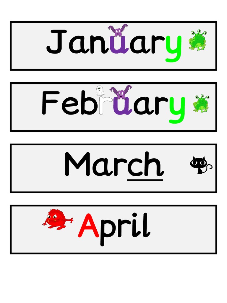 Months Colour Coded 1 | PDF