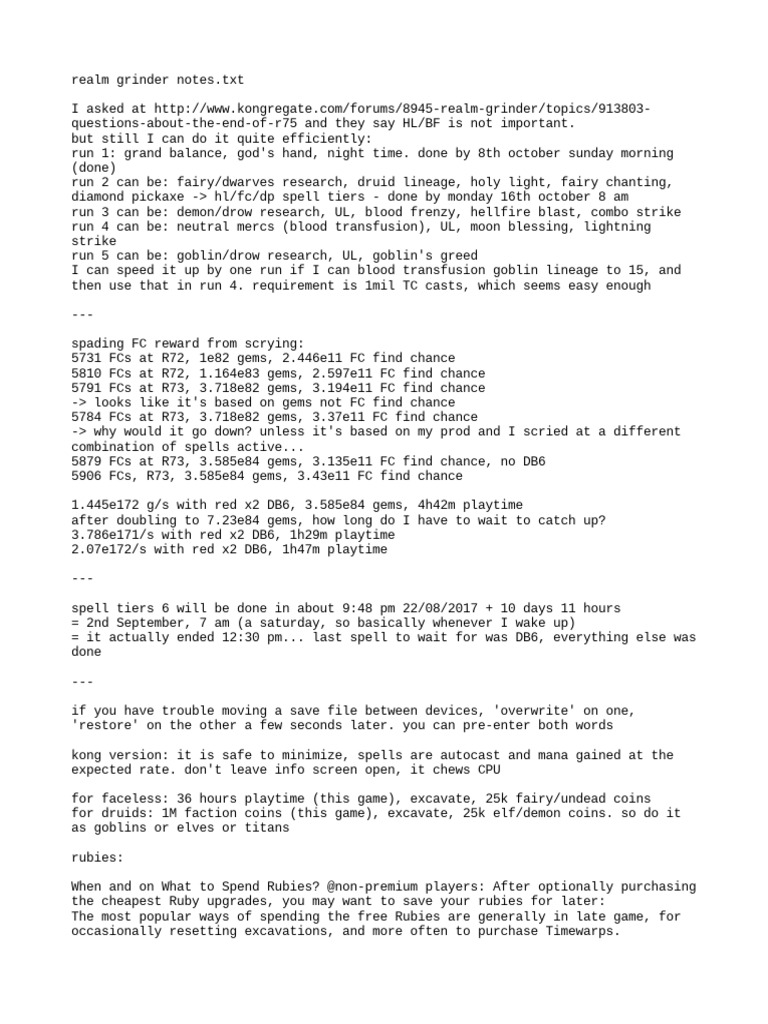 Realm Grinder Mercenary Build Guide | PDF | Dwarf (Dungeons & Dragons ...