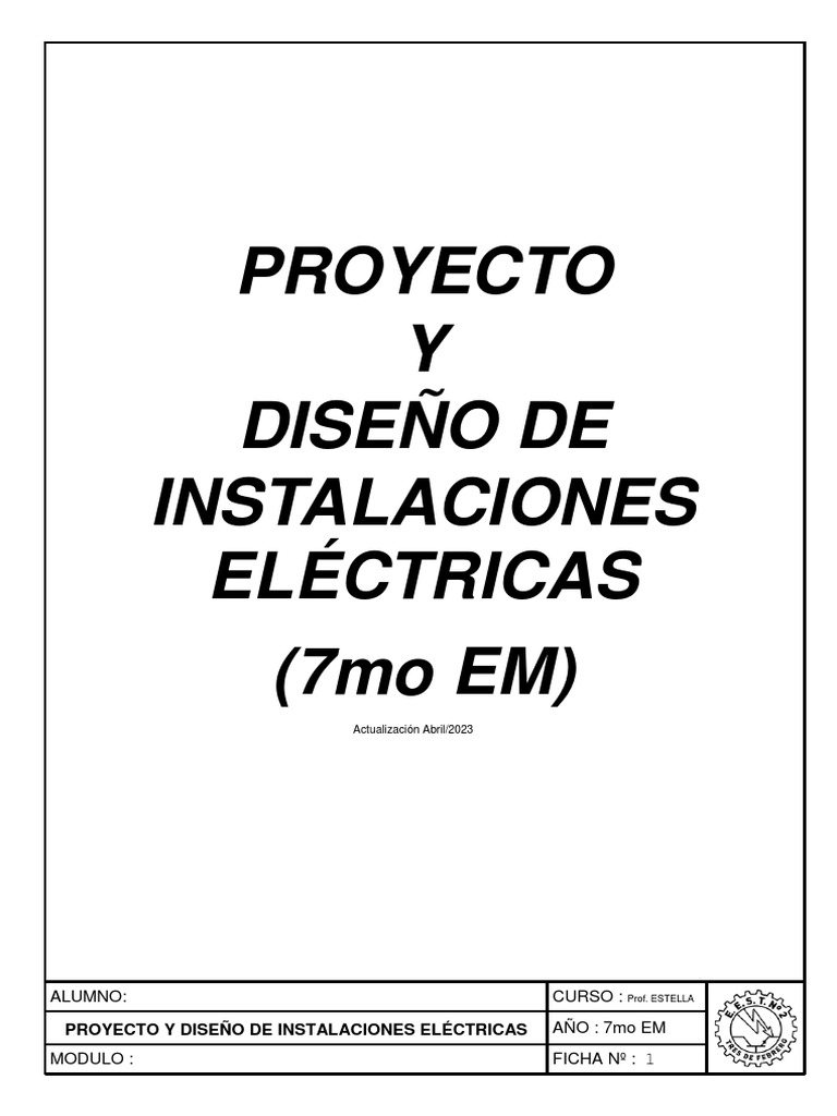 Proyecto Instalaciones Eléctricas 7mo EM | PDF | Electricidad | Ingenieria Eléctrica