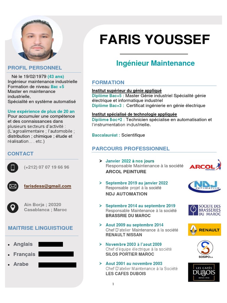 CV Y.faris 2023 | PDF | Sécurité | Logiciel