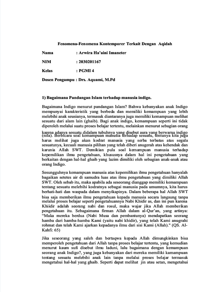 PDF Resume Fenomena Fenomena Kontemporer - Compress | PDF