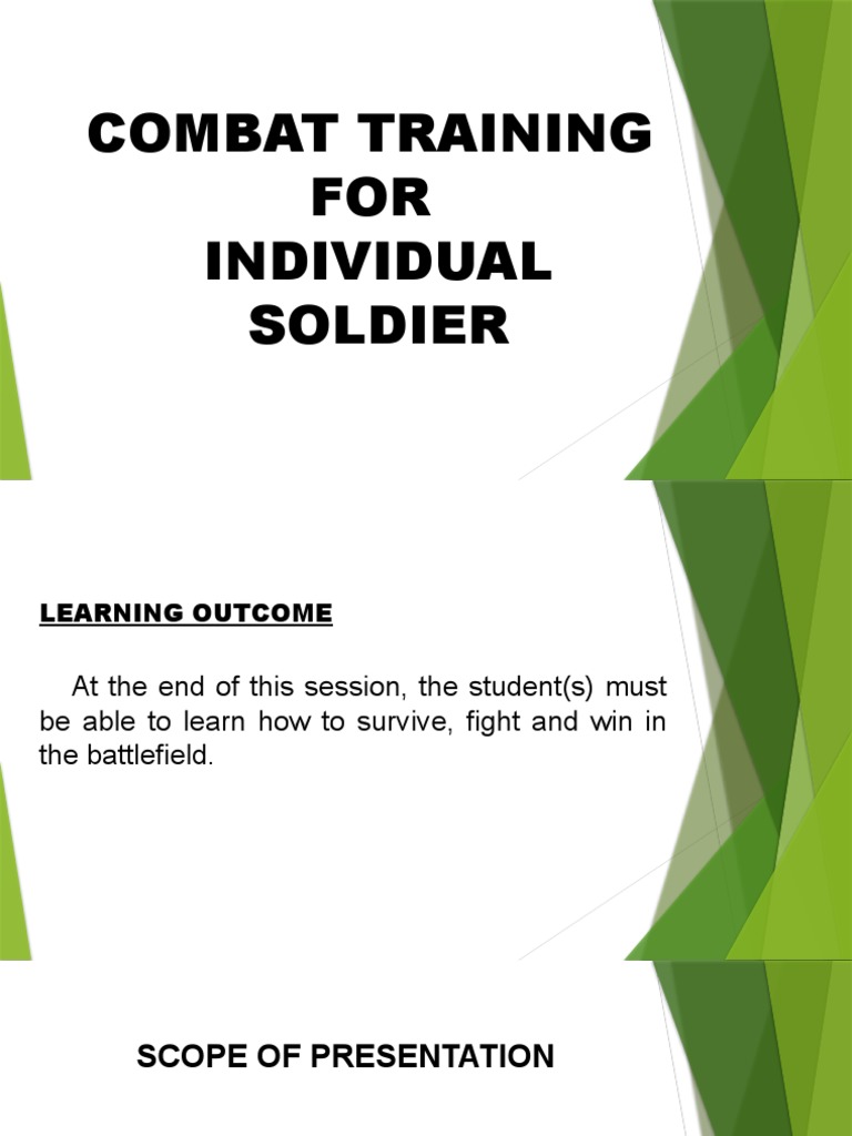 Combat Training Tips for Individual Soldiers | PDF | Camouflage | Foot
