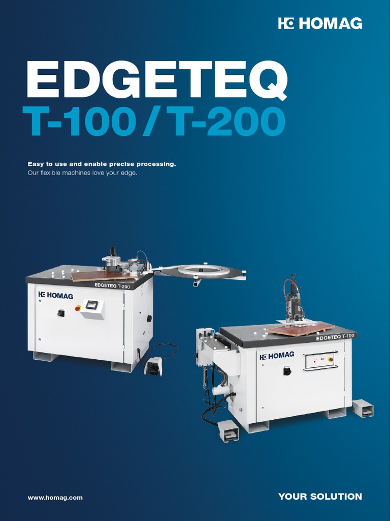 Edge Banding Trimming Machines EDGETEQ T 100 EDGETEQ T 200 EN | PDF ...