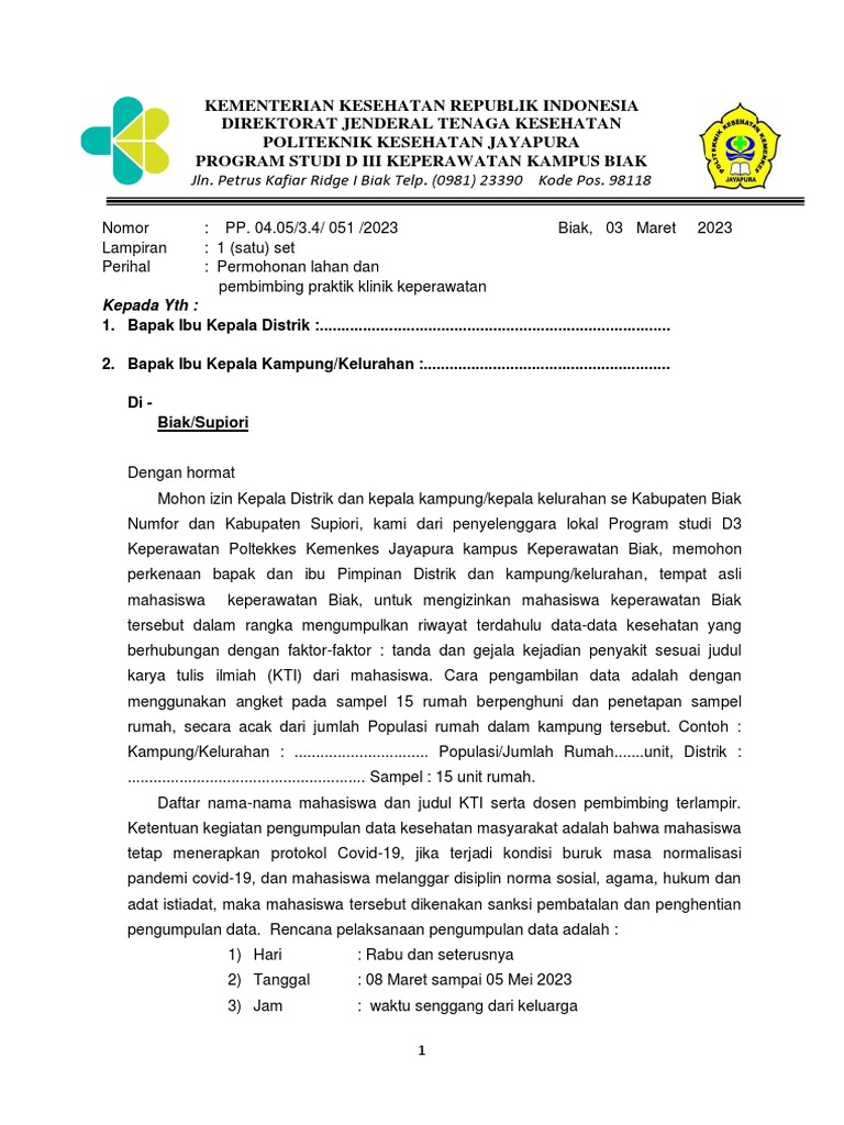 Surat Pengantar Pengambiang Dta Kti | PDF