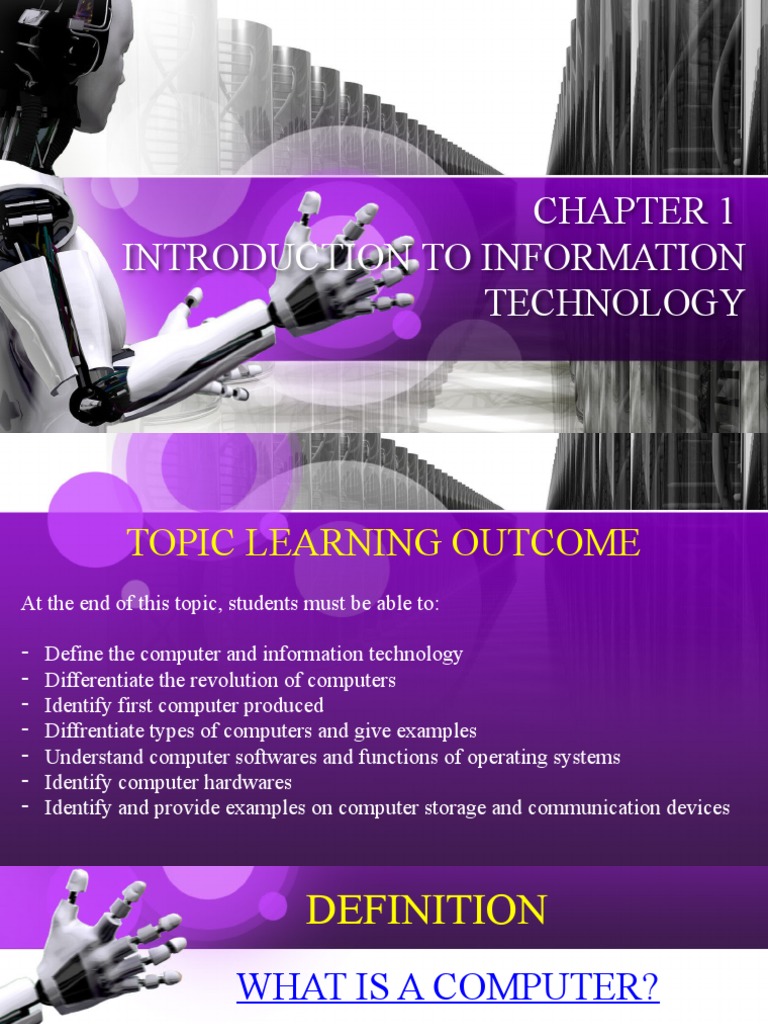 Introduction To Information Technology Pdf Random Access Memory Computer Data Storage
