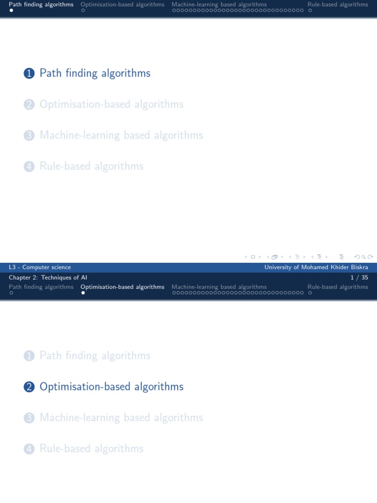 AI Techniques: Path Finding Algorithms | PDF | Machine Learning ...