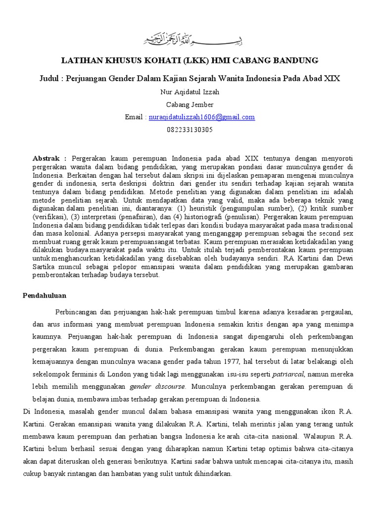 Nur Aqidatul Izzah - Cabang Jember - LKK Bandung 2022 | PDF