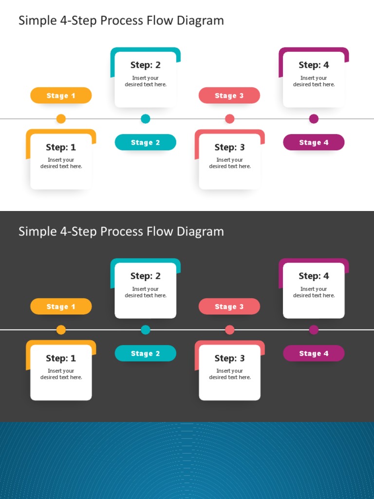 01 4 Step Process Flow Diagram For Powerpoint 16x9 1 | PDF