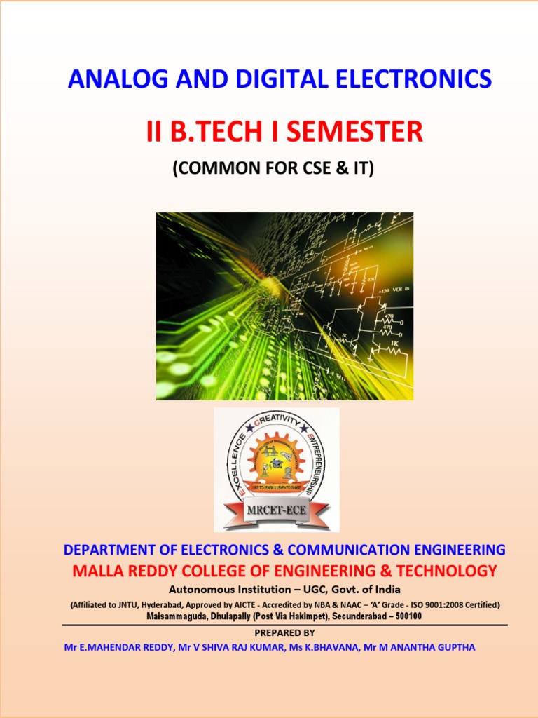 2-1 R18 - Analog & Digital Electronics | PDF | P–N Junction | Diode