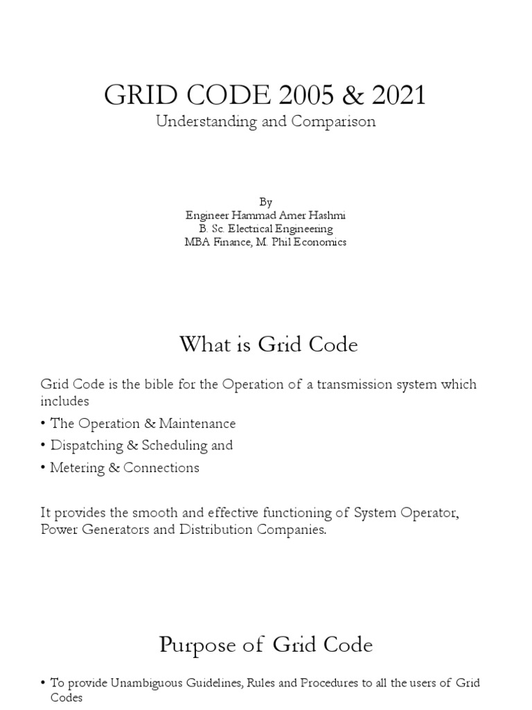 GRID CODE 2005 & 2021: Understanding and Comparison | PDF | Electrical Substation | Electromagnetism