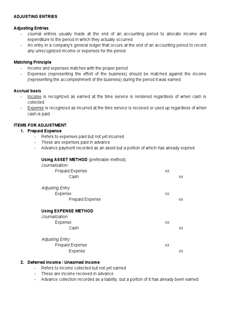 Understanding Adjusting Entries in Accounting | PDF
