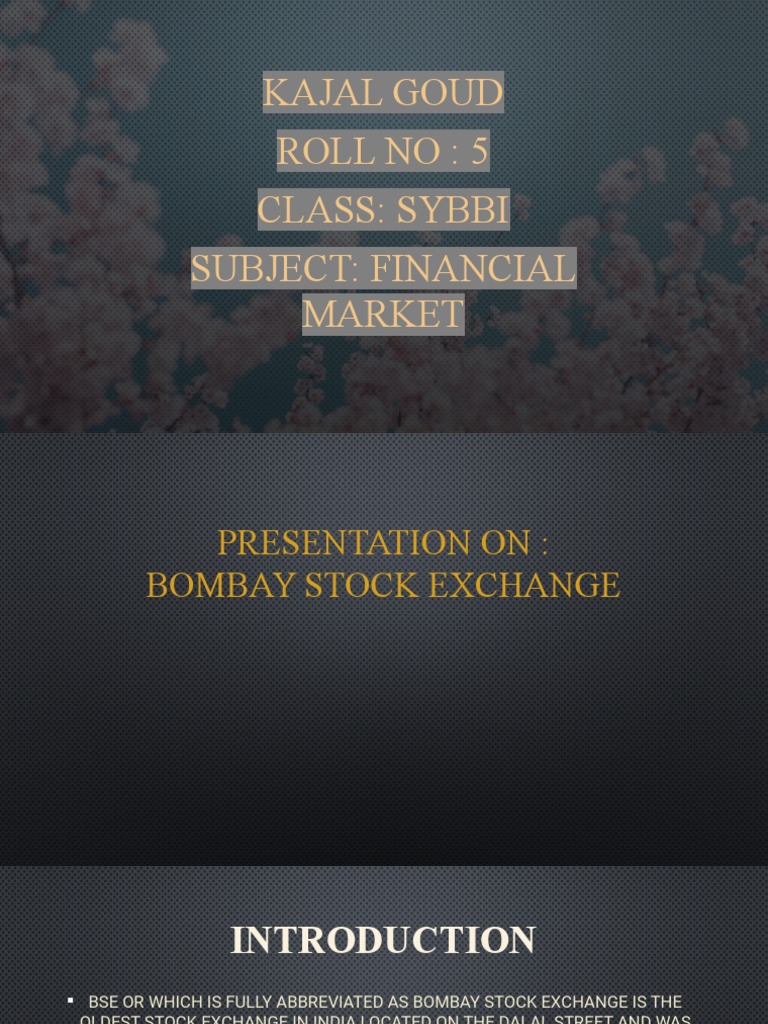 Kajal Goud 5 Sybbi Financial Market | PDF | Stock Exchange | Corporations